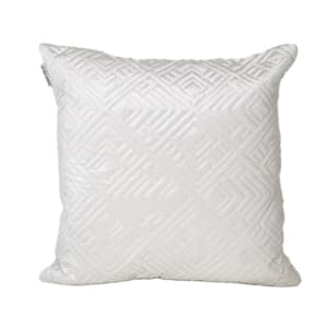 PARKLAND COLLECTION Koko Transitional Quilted White Throw Pillow ...