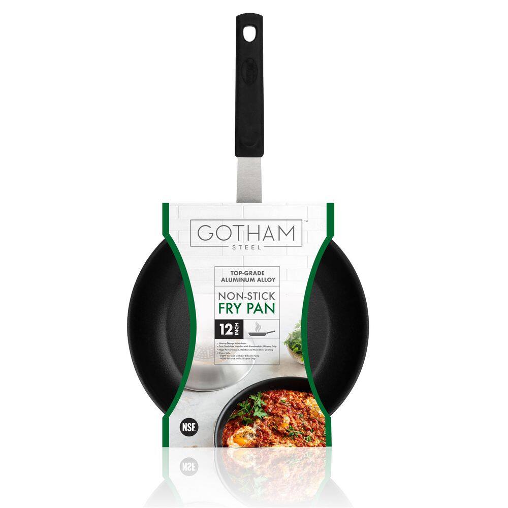 Gotham Steel Pro + 12 in. Aluminum Heavy-Gauge Commercial Grade High ...