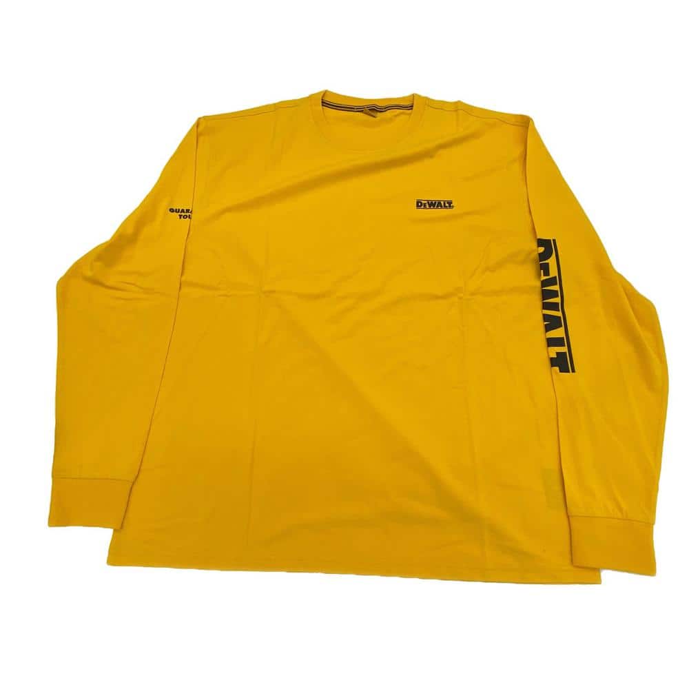 DEWALT Brand Carrier Unisex Medium Yellow Blend Long Sleeved T-Shirt ...