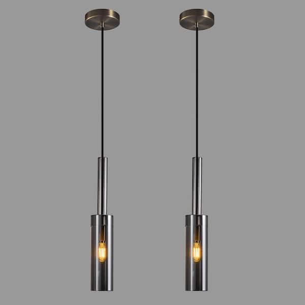 ZHLWIN Home Lighting 60W 1-Light Black Modern Crystal Pendant Lights ...