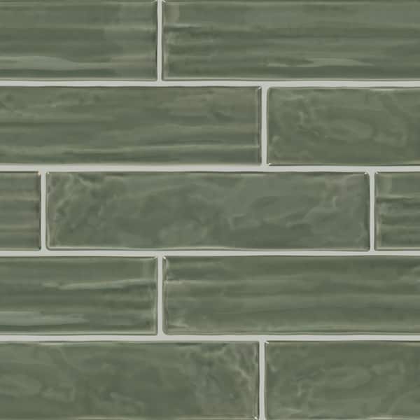 Daltile LuxeCraft Emerald 2 in. x 9 in. Glazed Porcelain Wall Tile (543 ...