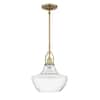 CRAFTMADE Pendant 100-Watt 1-Light Legacy Brass Finish Dining/Kitchen ...