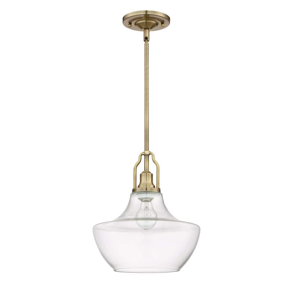 CRAFTMADE Pendant 100-Watt 1-Light Legacy Brass Finish Dining/Kitchen ...