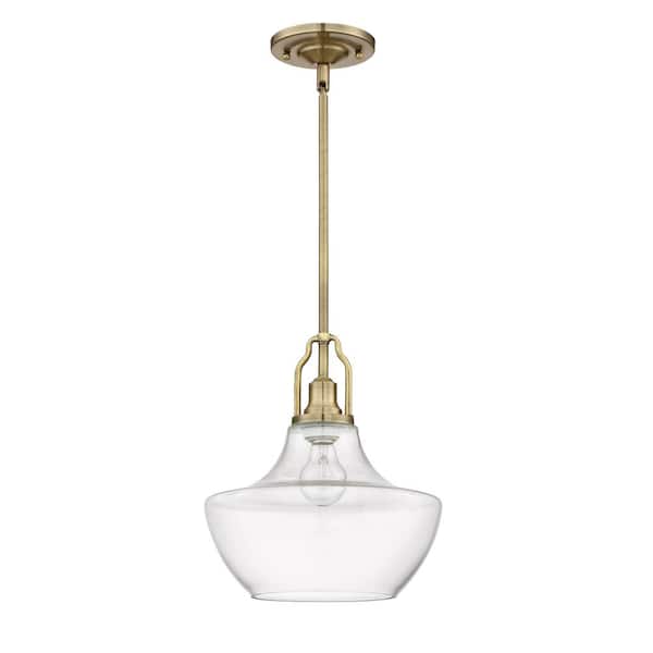 CRAFTMADE Pendant 100-Watt 1-Light Legacy Brass Finish Dining/Kitchen ...