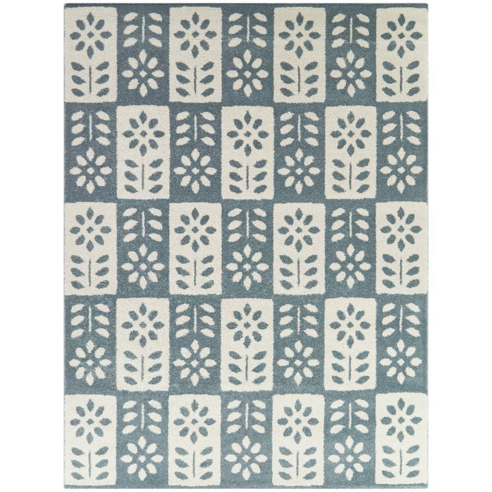 BALTA Karol Blue 8 ft. x 10 ft. Floral Area Rug 3122502 - The Home Depot