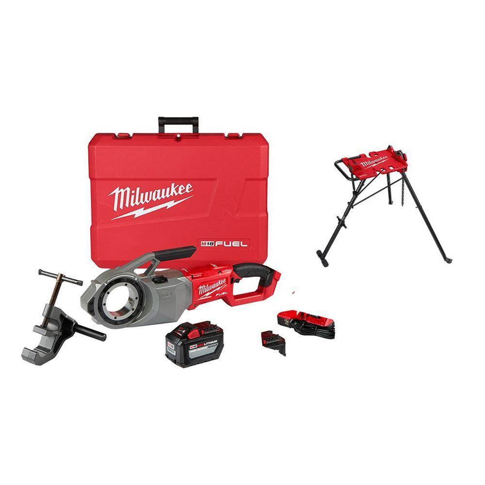Milwaukee M18 Fuel One-Key Cordless Brushless Pipe Threader Kit with ...