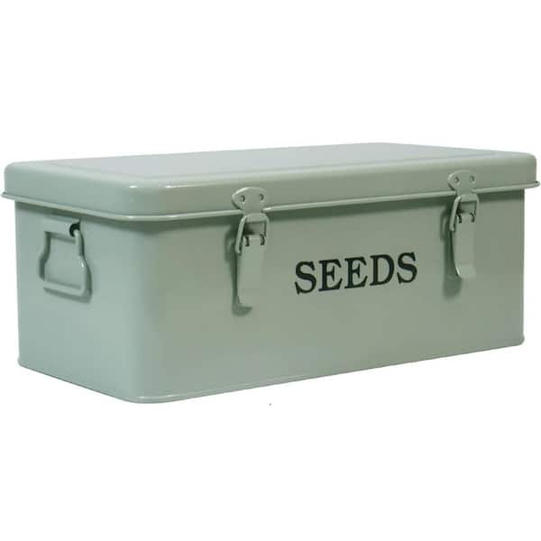 Garden Seed Storage Box for Organizing Seed Packets, Metal Seed Saving ...