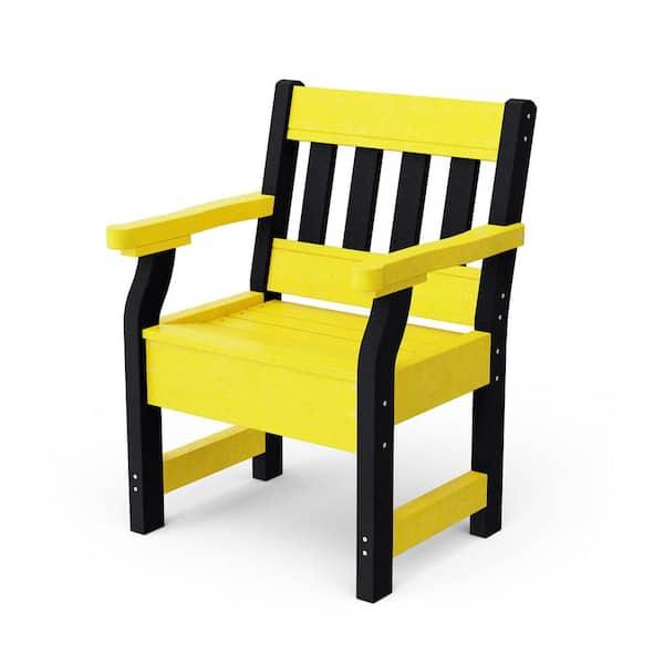 Wildridge Heritage Lemon Yellow and Black HDPE Plastic Outdoor Garden ...