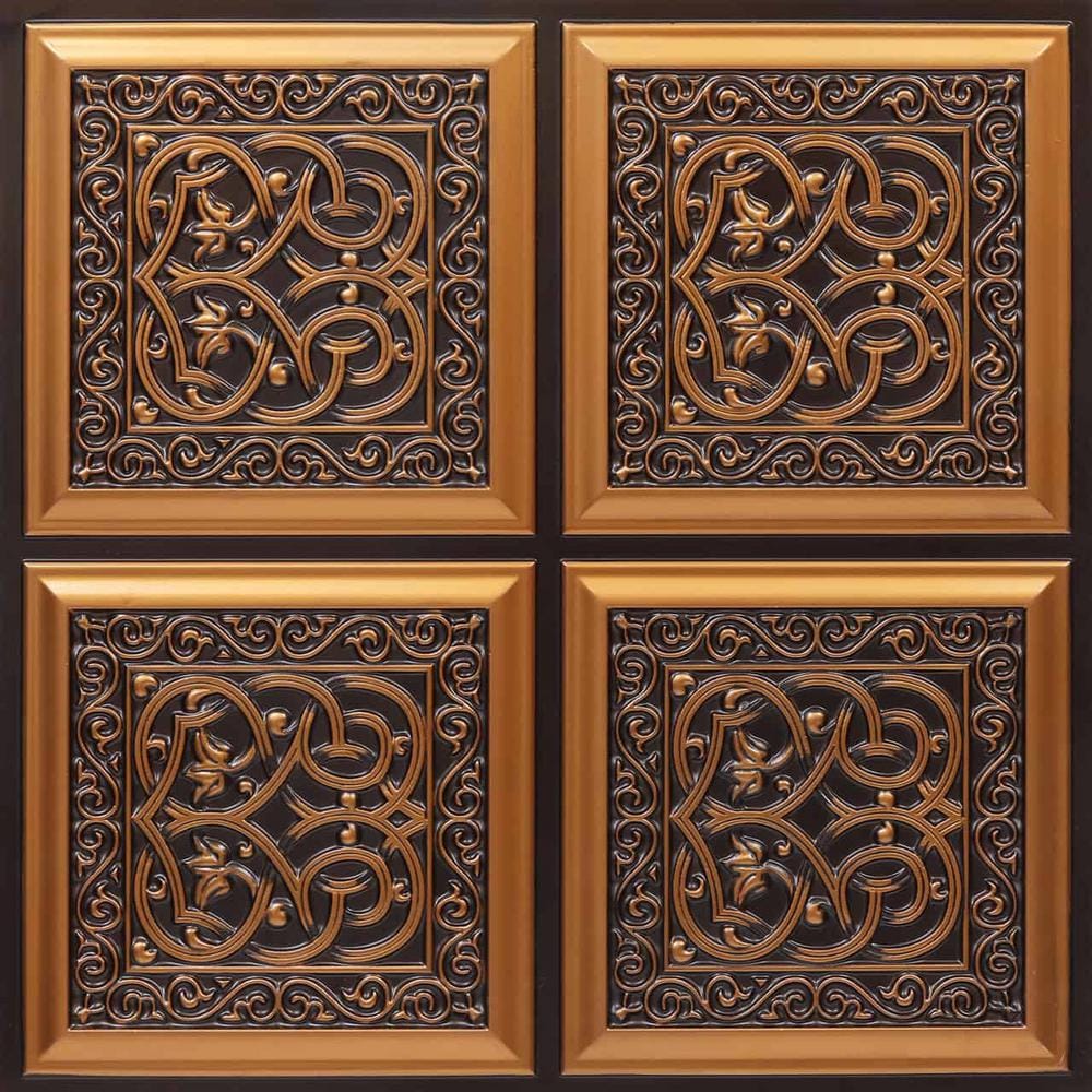 FROM PLAIN TO BEAUTIFUL IN HOURS Lover's Knot Antique Copper 2 ft. x 2 ...