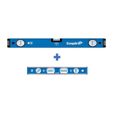Empire 24 in. Magnetic Digital Box Level with Case and Magnetic Torpedo ...