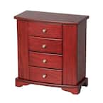 Litton Lane Light Brown Wood Eclectic Jewelry Box 23636 - The Home Depot