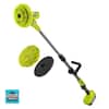 RYOBI ONE+ 18V Cordless Telescoping Power Scrubber (Tool Only) with 6 ...
