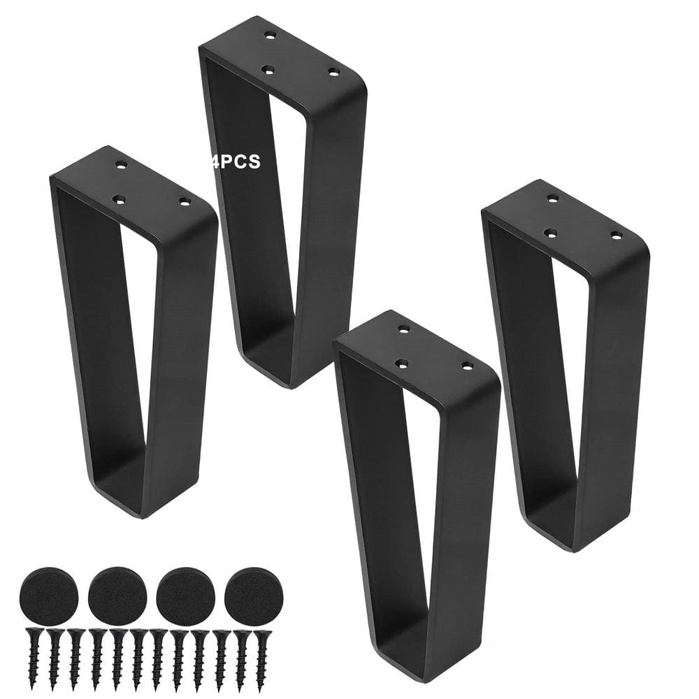 Angel Sar 4-Pcs Metal Triangular Furniture Legs, DIY Heavy Duty Desk ...