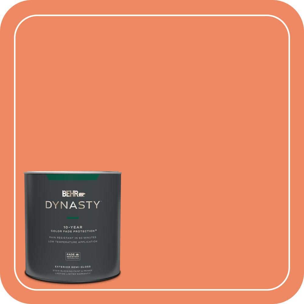 BEHR DYNASTY 1 qt. #P190-5 Orioles Semi-Gloss Exterior Stain-Blocking ...