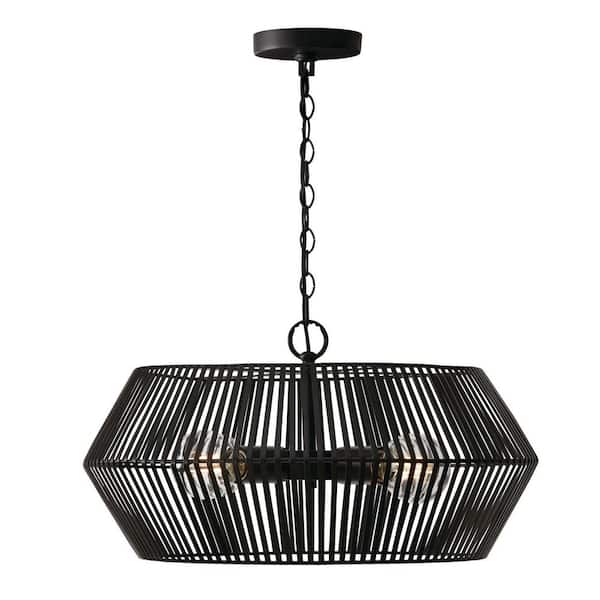 Capital Lighting Fixture Company Kaiya 100-Watt 4-Light Matte Black ...