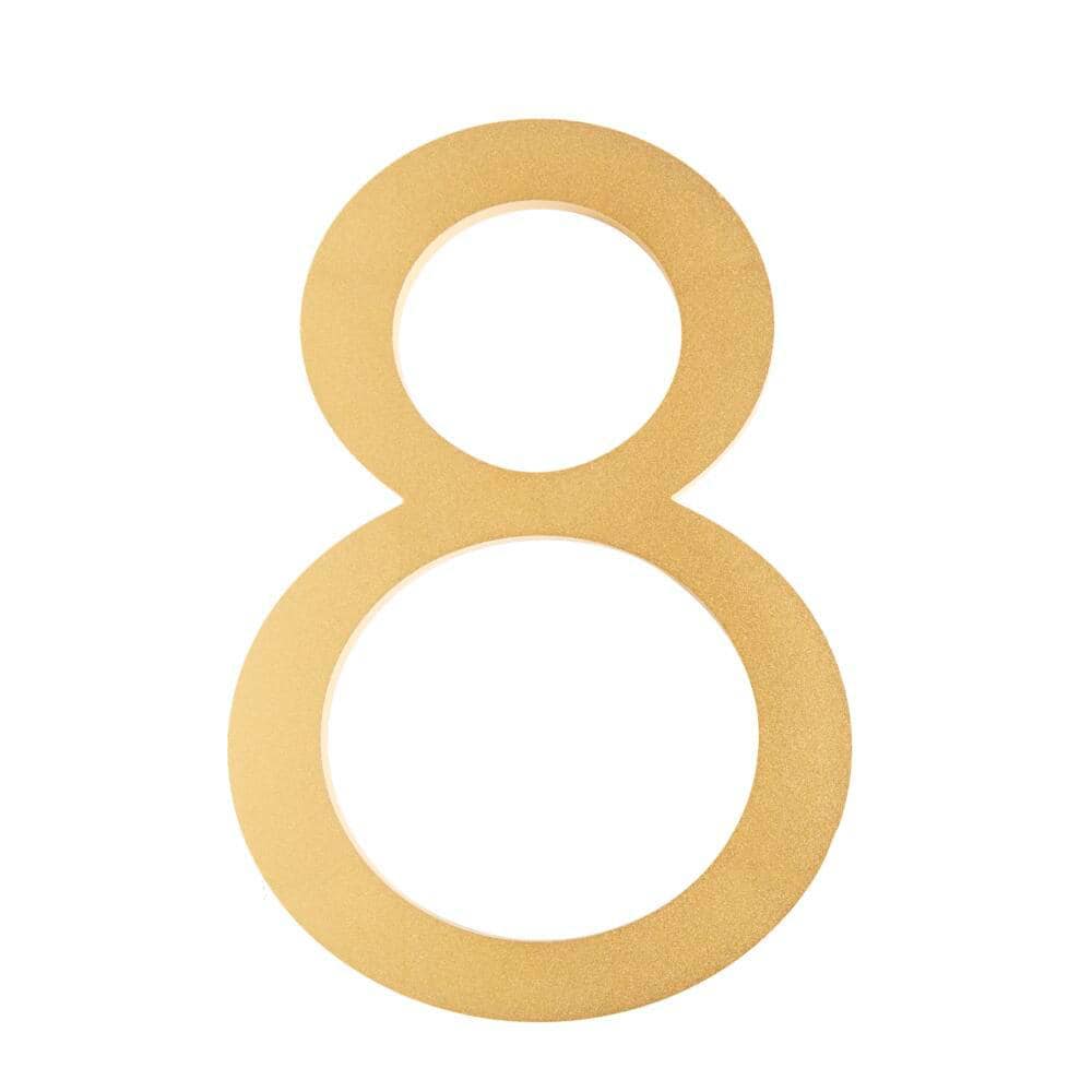 Everbilt 8 In Brushed Brass Aluminum Floating Or Flat Modern House