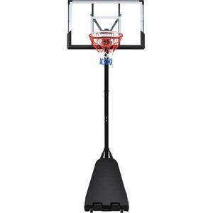 Cesicia 8 ft. to 10 ft. Black Metal Portable Basketball Hoop Height ...