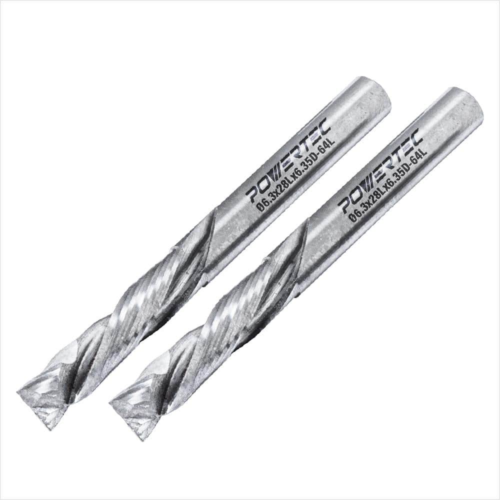 ‎POWERTEC 1/4 in. x 1/4 in. Shank Up/Down Cut Compression Carbide ...