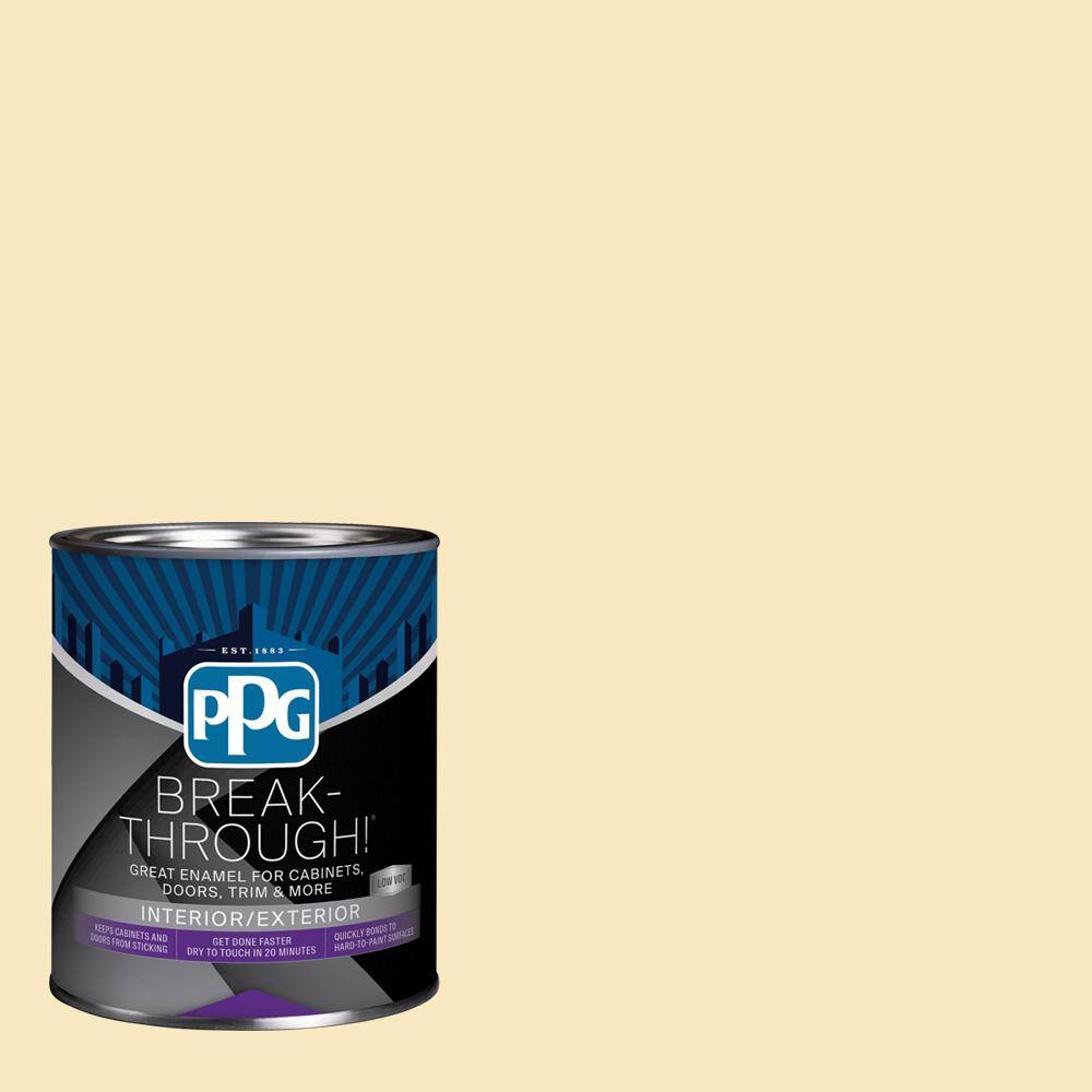 Break-Through! 1 qt. PPG1205-3 Barely Butter Satin Door, Trim & Cabinet ...