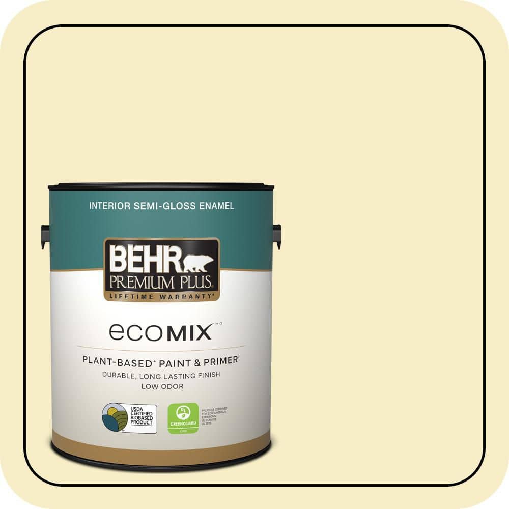 BEHR PREMIUM PLUS 1 gal. #390C-2 Garlic Clove Semi-Gloss Enamel EcoMix ...