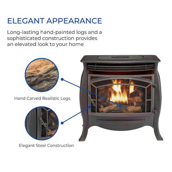 Duluth Forge Dual Fuel Ventless Gas Stove - Model FDSR25, Matte Finish ...
