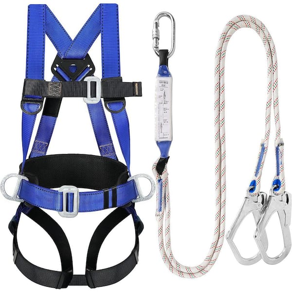 Safety Harness Fall Protection Kit, Industrial Synthetic Polyester Full ...