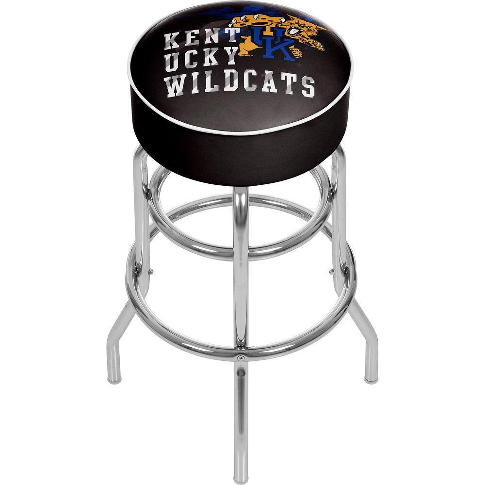Trademark University of Kentucky Smoke 31 in. Chrome Padded Bar Stool ...