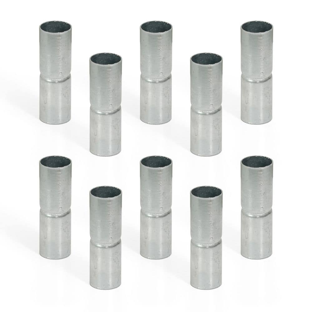 Fencer Wire 1-5/8 in. Chain Link Fence Silver Galvanized Steel Top Rail ...