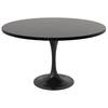 Leisuremod Verve Modern Black MDF Wood Tabletop 48 in. with Steel ...