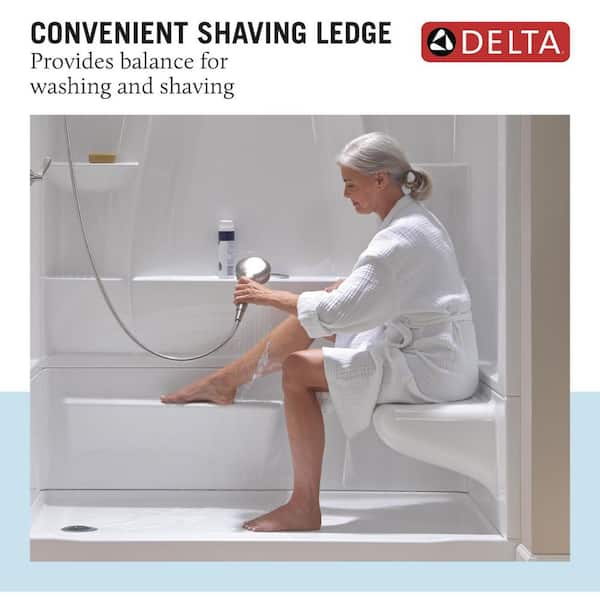 Delta Classic 500 Right Seat 60 in. x 32 in. x 75.88 in. H Alcove ...