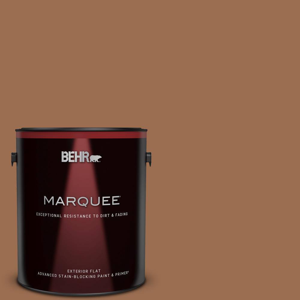 BEHR MARQUEE 1 gal. #PMD-88 Sorrel Brown Flat Exterior Paint & Primer ...