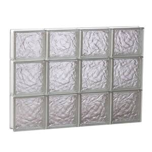 Clearly Secure 31 in. x 23.25 in. x 3.125 in. Frameless Ice Pattern Non ...