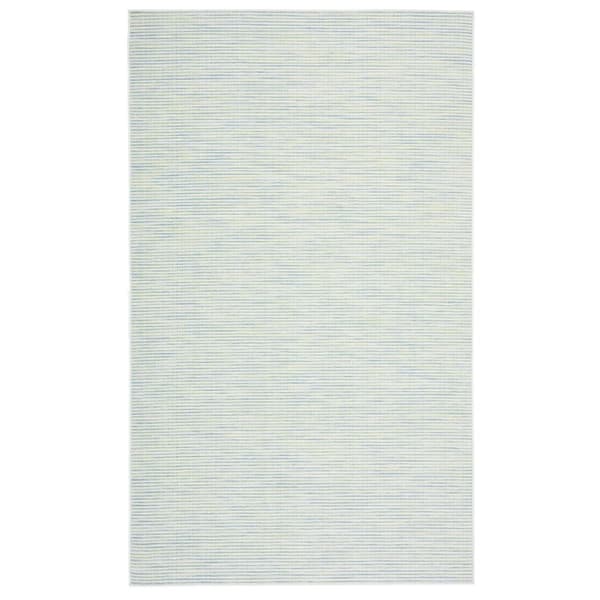 SAFAVIEH Martha Stewart 9 ft. x 12 ft. Green Marle Crosshatch Area Rug ...