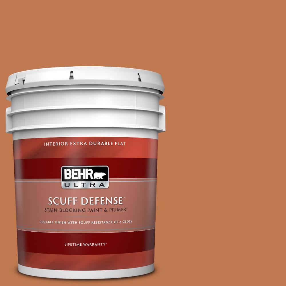 BEHR ULTRA 5 gal. #240D-6 Chivalry Copper Extra Durable Flat Interior ...