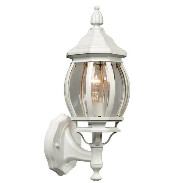 Hampton Bay White Outdoor Wall Light 002-3191WH - The Home Depot