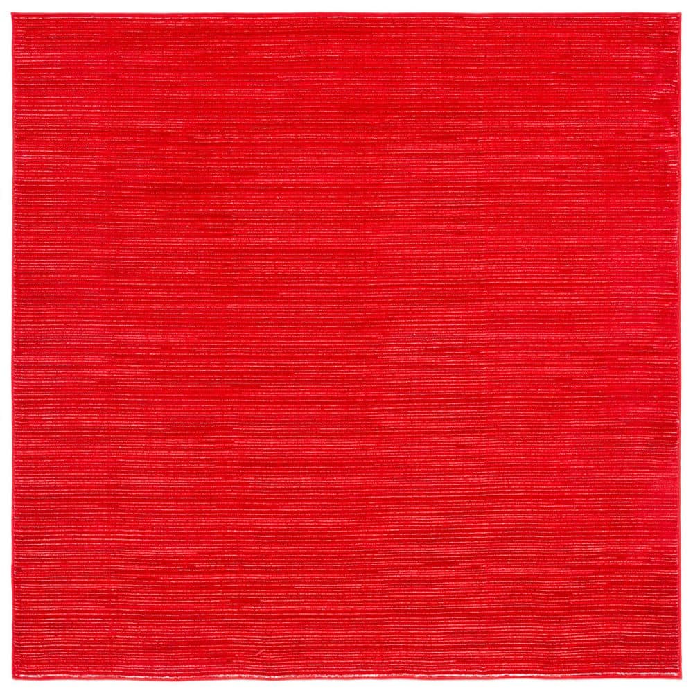 SAFAVIEH Vision Red 5 ft. x 5 ft. Solid Marle Square Area Rug VSN606Q ...