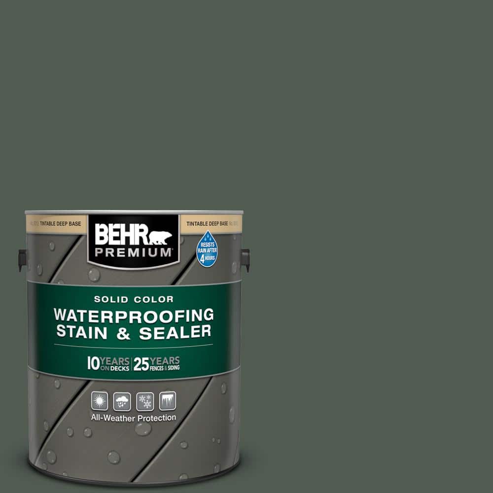 BEHR PREMIUM 1 gal. #N420-7 Alpine Trail Solid Color Waterproofing ...