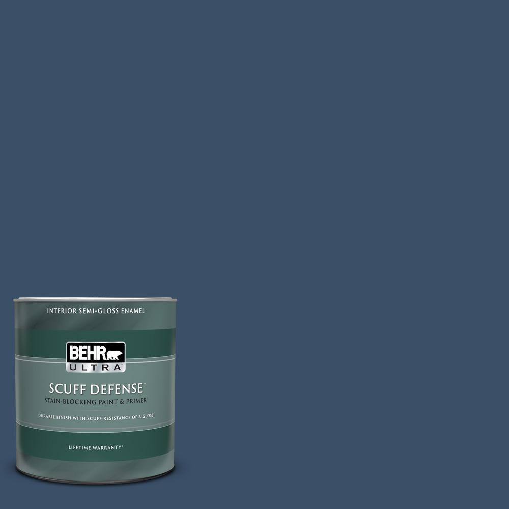 BEHR ULTRA 1 qt. #M510-7 Inked Extra Durable Semi-Gloss Enamel Interior ...