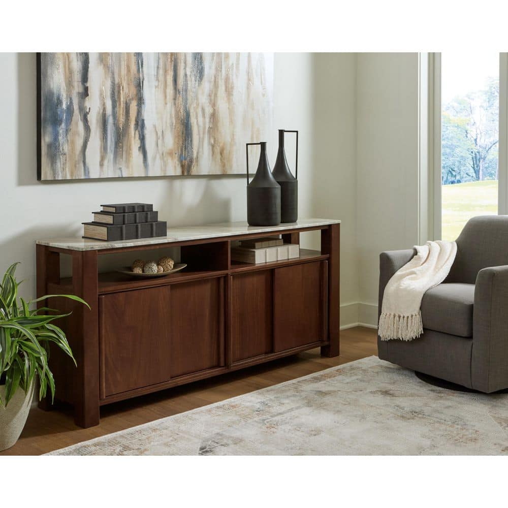 Signature DESIGN BY ASHLEY Tobinville Dark Brown 30 in. Accent Cabinet ...