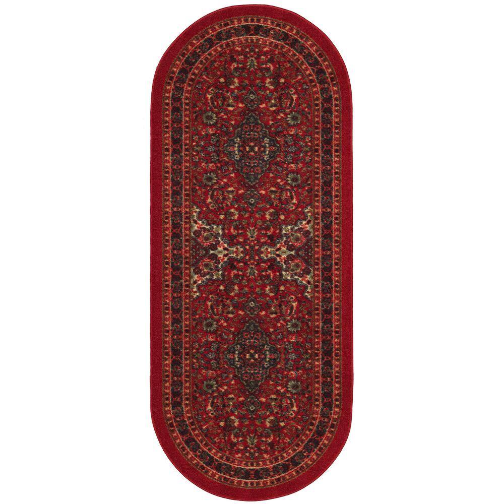 Ottomanson Ottohome Collection Non-Slip Rubberback Medallion Oriental ...