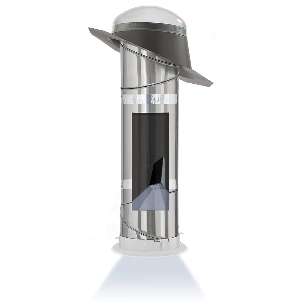 VELUX 14 in. Impact Dome Sun Tunnel Skylight with Rigid Tube, Pitched ...