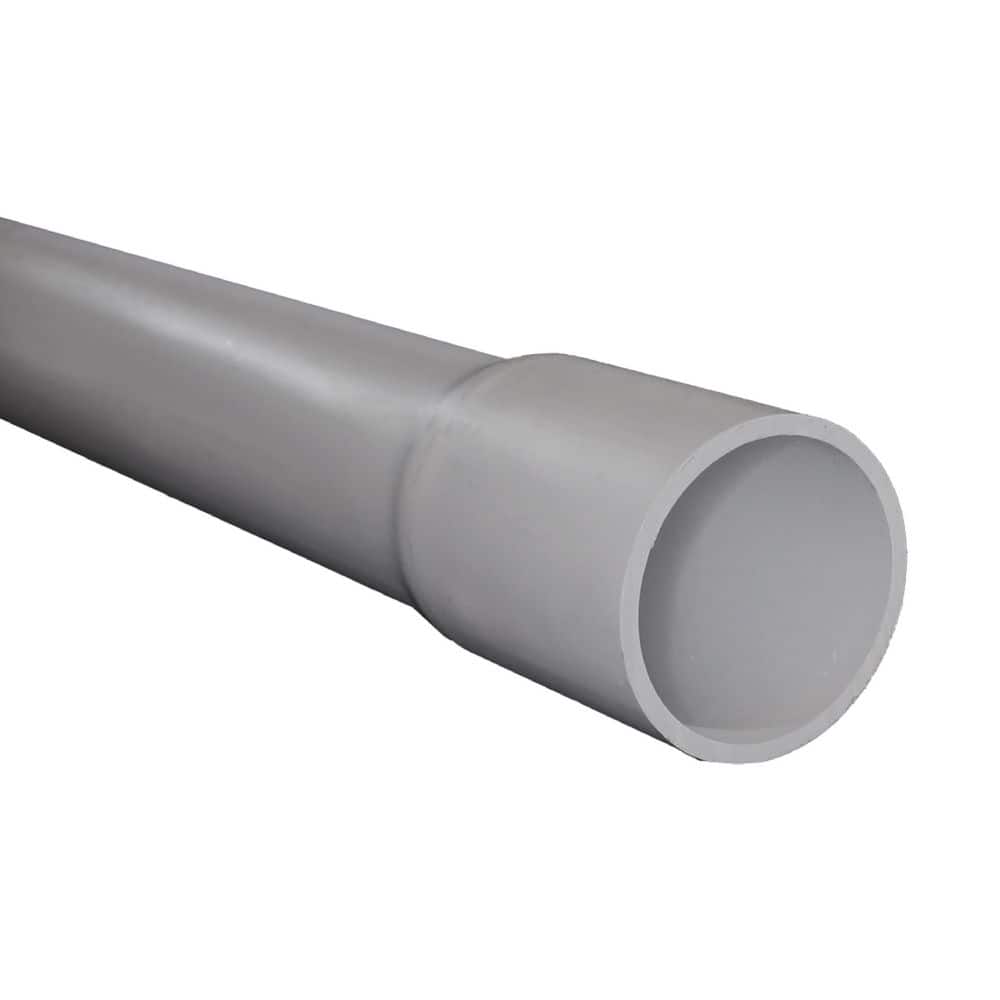 Cantex 1-1/2 in. x 10 ft. Gray Non-Metallic PVC Schedule 40-Conduit ...