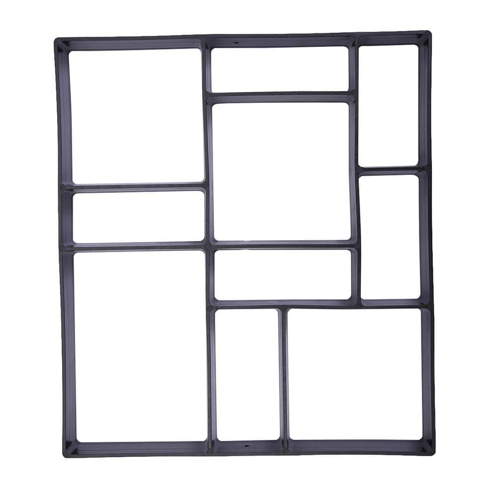 Tidoin 18 in. x 16 in. x 0.2 in. Black PP Concrete Edging Road Mould ...