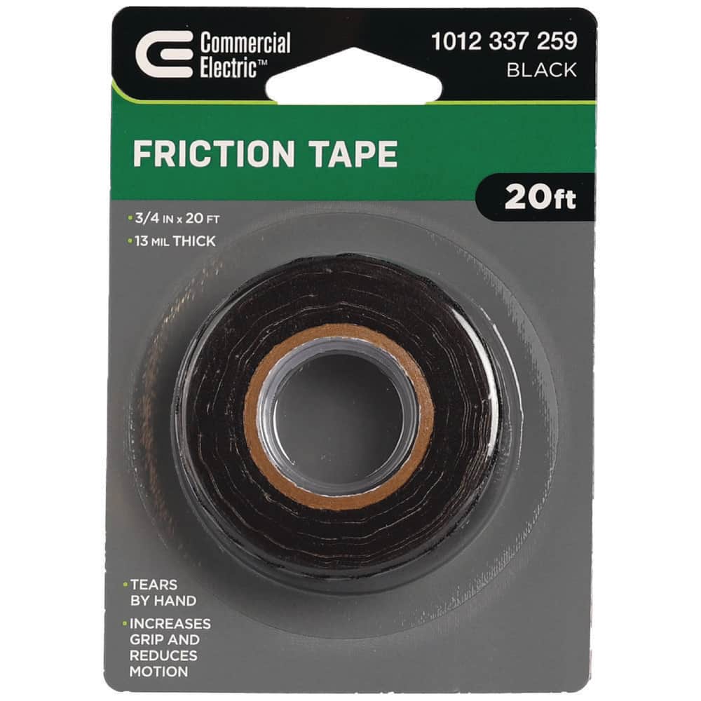 Commercial Electric 3/4 in. x 20 ft. Friction Tape, Black CETPFR20X75 ...