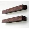 northbeam 48 in. Distressed Floating Shelves 2-Piece SLF0290115000 ...