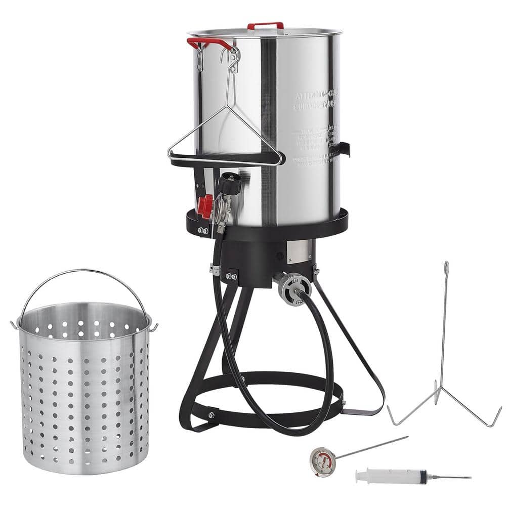 VEVOR Turkey Deep Fryer 30 qt. Turkey Fryer Boiler Steamer Cooker Set ...