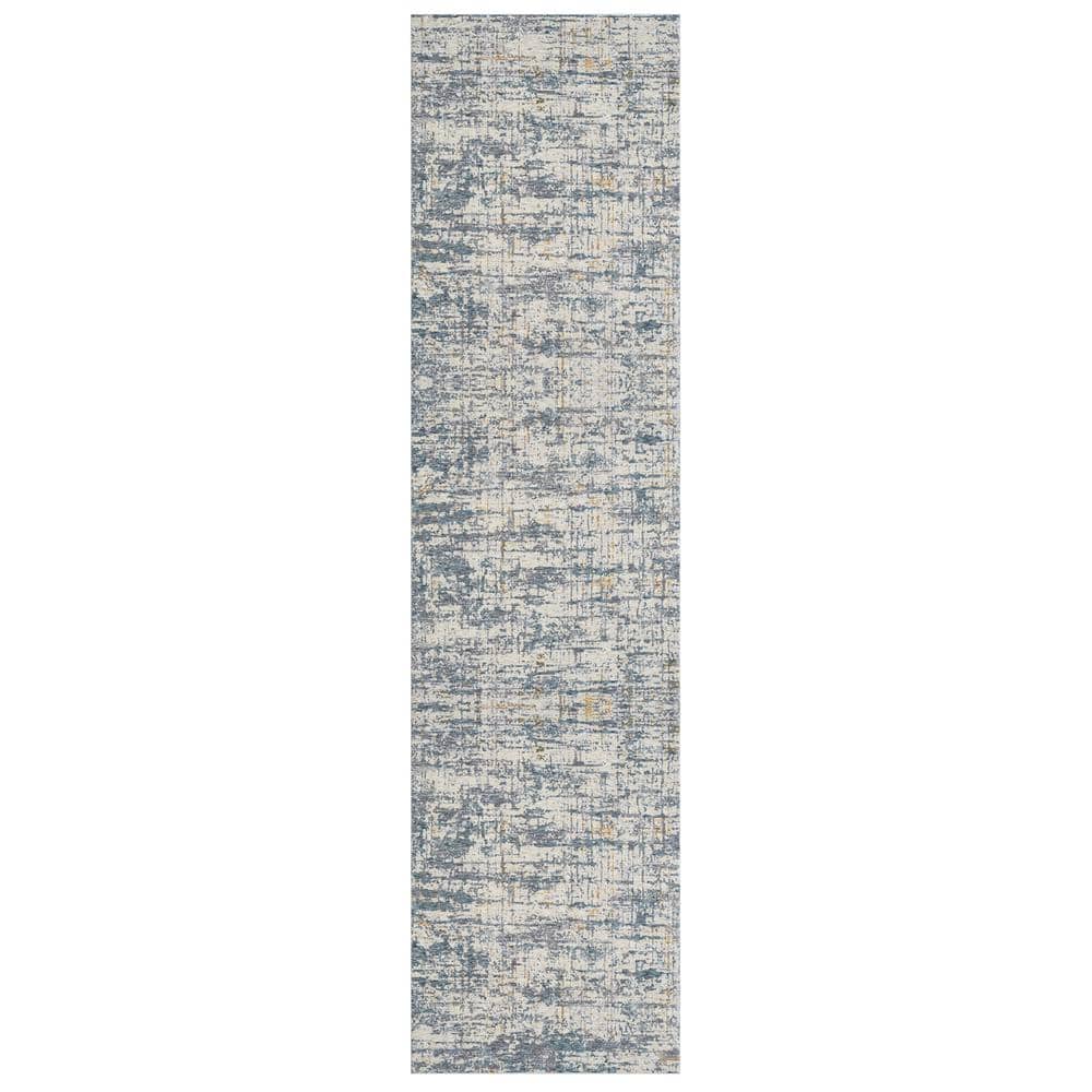 Modern Blue/Taupe 2 ft. 6 in. x 8 ft. Contemporary Abstract Indoor Area ...