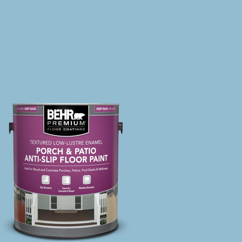 BEHR PREMIUM 1 gal. #S490-3 Reef Blue Textured Low-Lustre Enamel ...