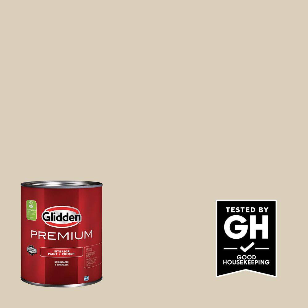 Glidden Premium 1 qt. PPG1097-3 Toasted Almond Semi-Gloss Interior ...