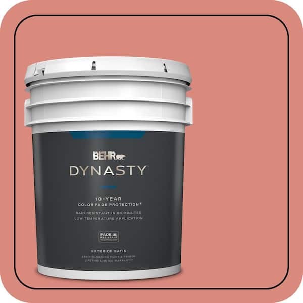BEHR DYNASTY 5 gal. #M170-5 Indian Sunset Satin Enamel Exterior Stain ...